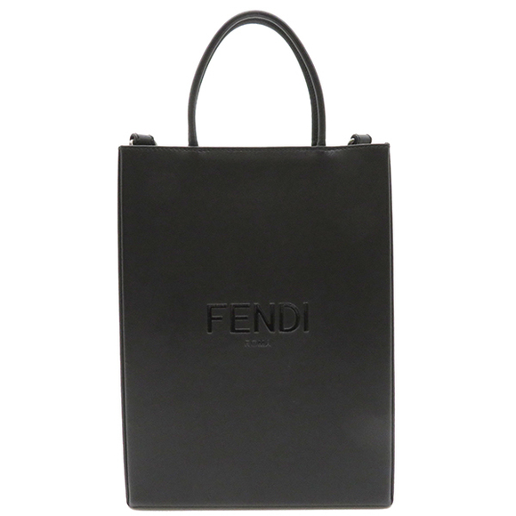 Fendi | Bags | Fendi 2way Bag Leather Nero Gunmetal Hardware Black ...